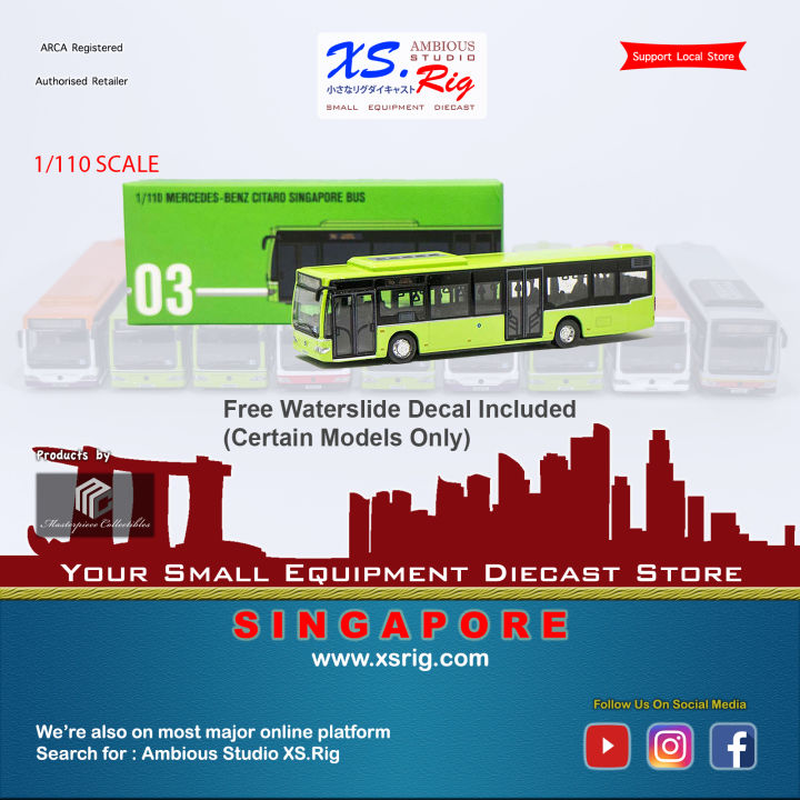 ∆ READY STOCK ∇ Diecast Toy Singapore Bus 1/110 MB Citaro Series ...