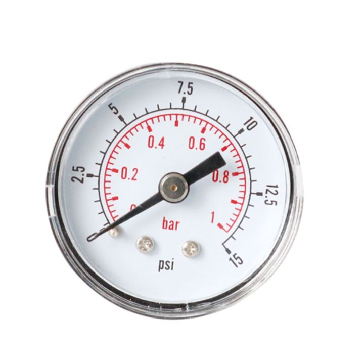Pressure Gauge 40mm 1/8 BSPT Rear Back 15,30,60.100,160,300 PSI & Bar ...
