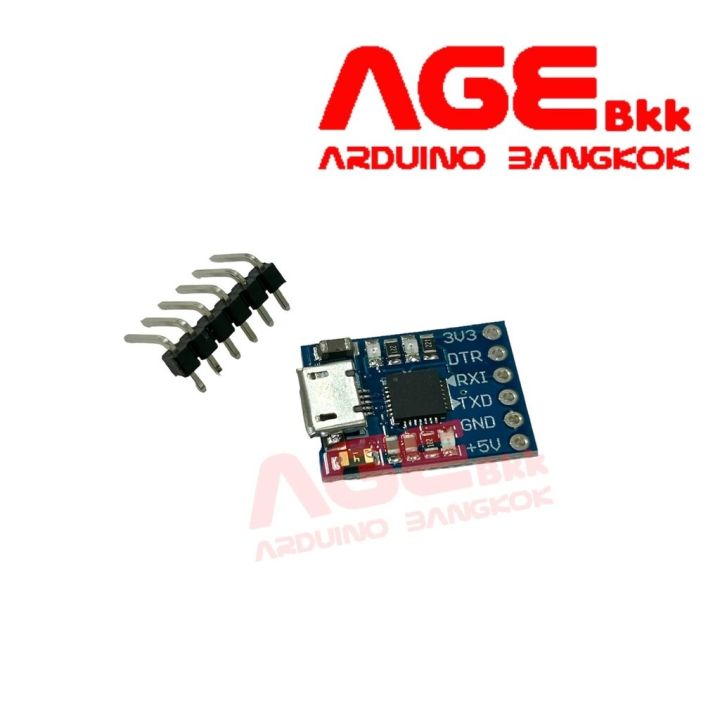 บอร์ดแปลงสัญญาณ USB TTL สำหรับ Arduino Micro USB to UART CP2102 with ...