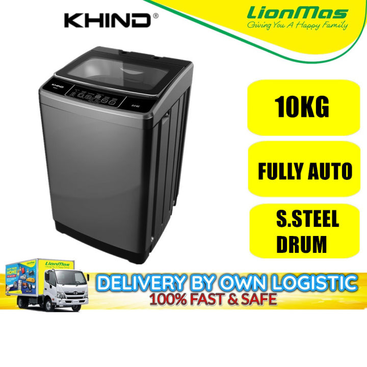 KHIND 10kg Fully Auto Washing Machine WM100A Washer , Mesin Basuh | Lazada