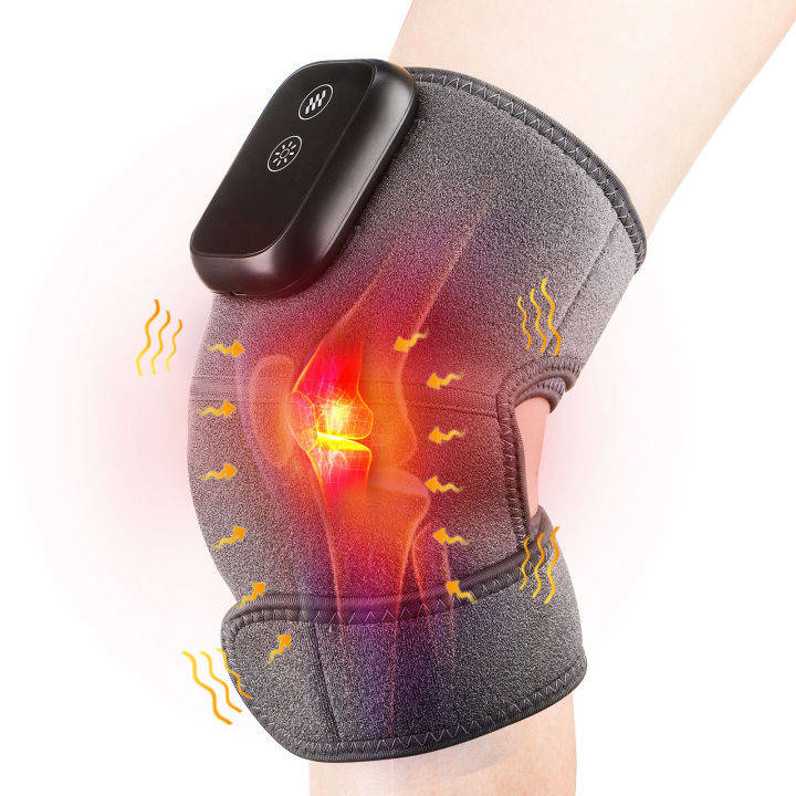 Electric Heating Vibrates Knee Massager Far Infrared Knee Brace Support ...