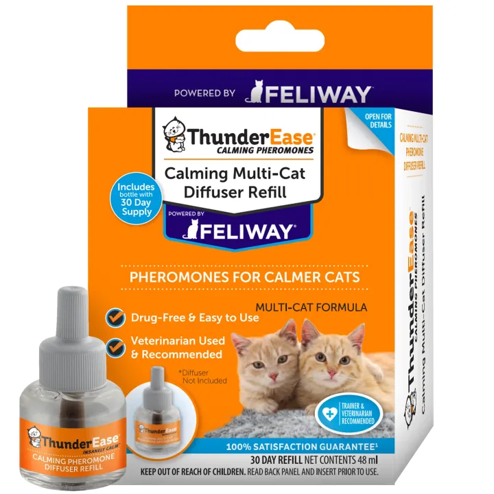 FELIWAY ThunderEase Calming Multi-Cat Diffuser Refill, 48ml (30 Day ...