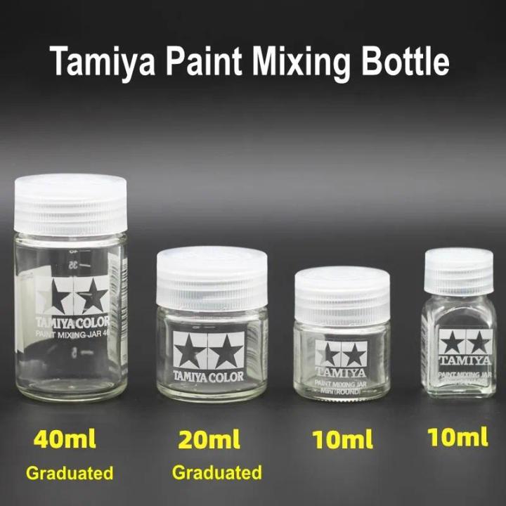Tamiya Paint Mixing Bottle 81041-81044 10ml~46ml Graduated Glass Bottle ...