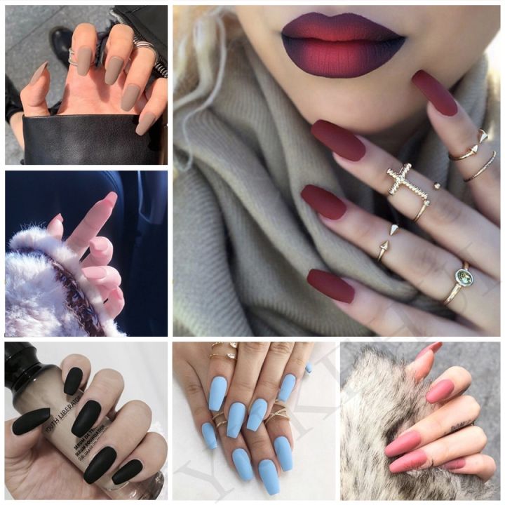 24pcs Fake Nails Ballerina Fake Nails Acrylic Nails Fake False Nails ...