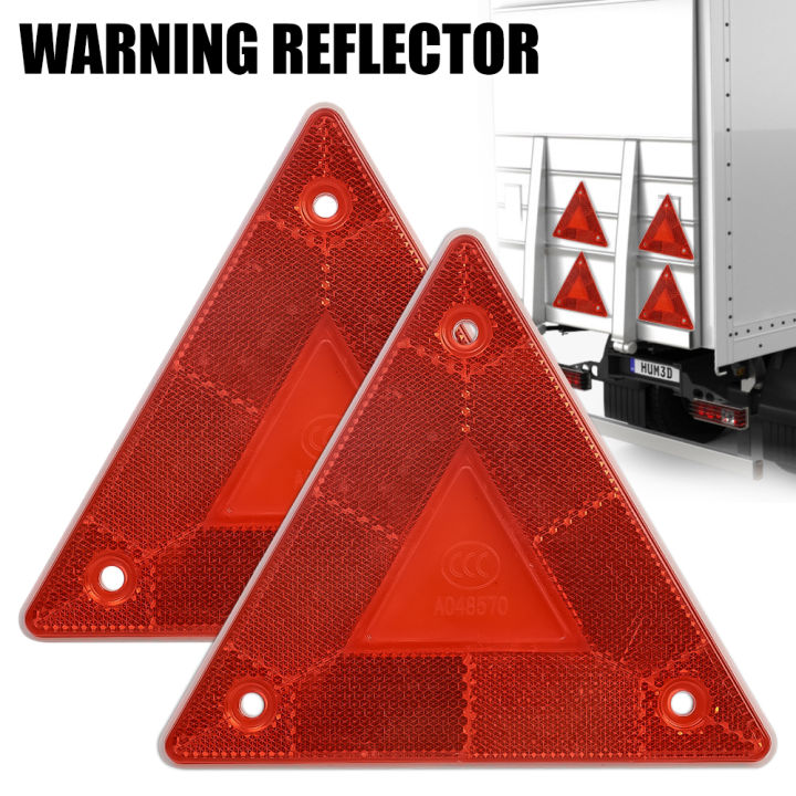 【On Sale】2Pcs Car Triangle Warning Reflector Reflective Sign Board ...