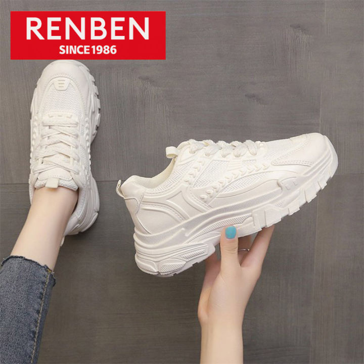 RENBEN รองเท้าคุณพ่อรองเท้าแพลตฟอร์มผู้หญิงอินเทรนด์ระบายอากาศรองเท้าผู้หญิงอเนกประสงค์กีฬา ...