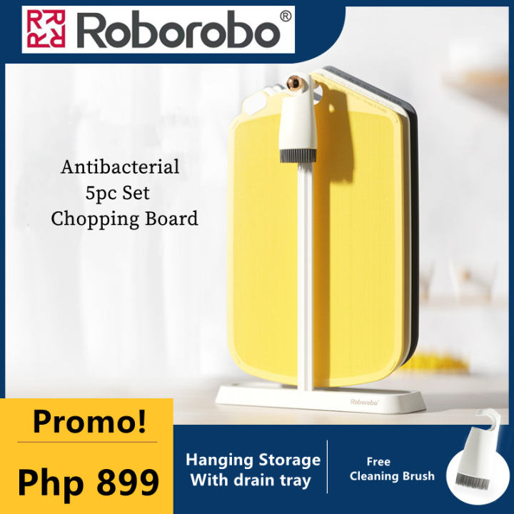 Roborobo 5pc Set Antibacterial Chopping Board Category Cutting Board ...