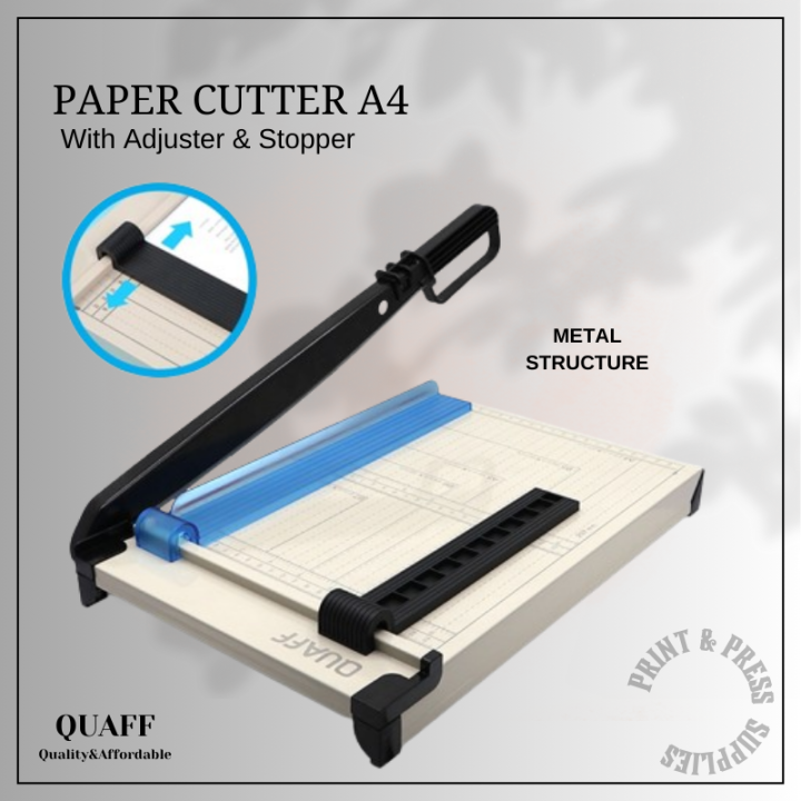 【PP Supplies] QUAFF Paper Cutter Metal Structure A4 Size with Adjuster ...