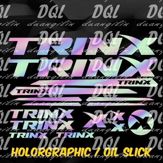 TRINX Holographic / Oil Slick Bike Vinyl Sticker Decal for Mountain ...
