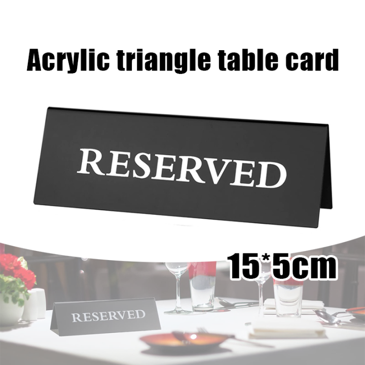 Acrylic Reserved Table Sign Acrylic RESERVED Table Board For Guest ...
