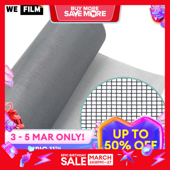 WEFILM Adjustable Window Screens, DIY Custom Fiberglass Screen Mesh ...