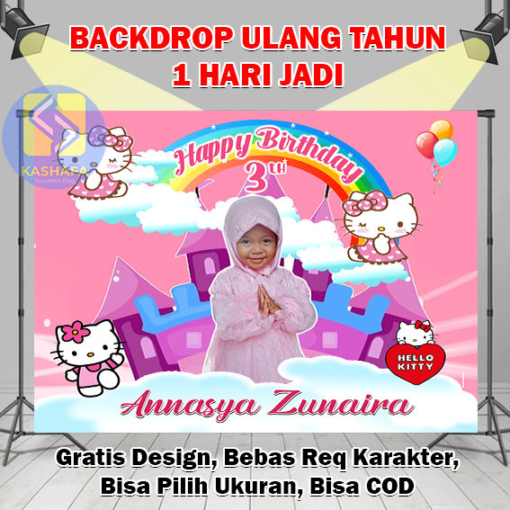 Backdrop KHUSUS ACARA DAN UKURAN CUSTOM 3 x 2 M / Banner Ulang tahun ...
