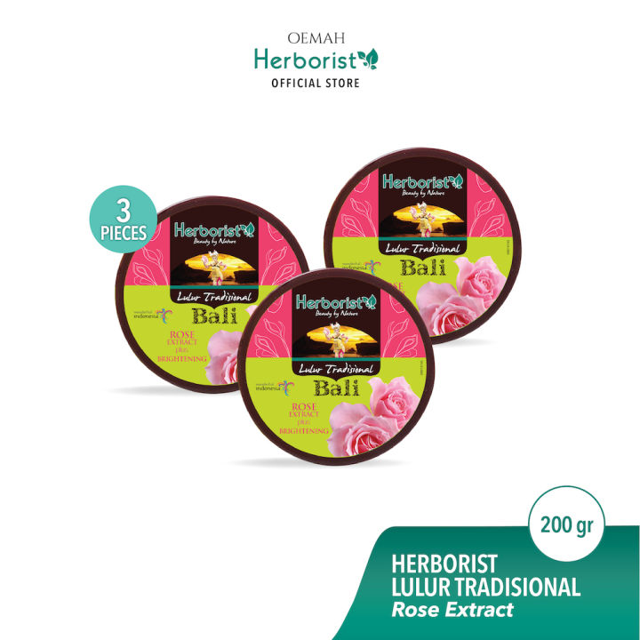 [Triple Pack] Herborist Lulur Tradisional Bali Rose 200gr | Lazada ...