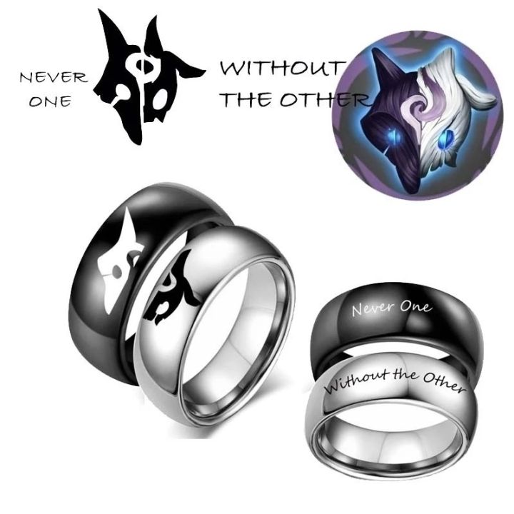 6mm League of Legendes Kindred Eternal Hunters Stainless Steel Ring for ...