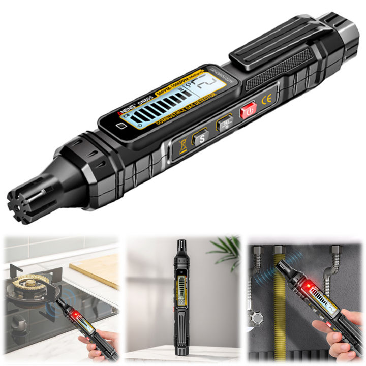 Combustible Gas Detector 50~10000PPM Methane Portable Gas Sniffer LCD ...