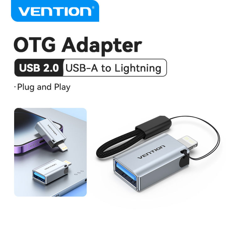Vention USB A to Lightning Converter USB Female to Lightning Male OTG ...