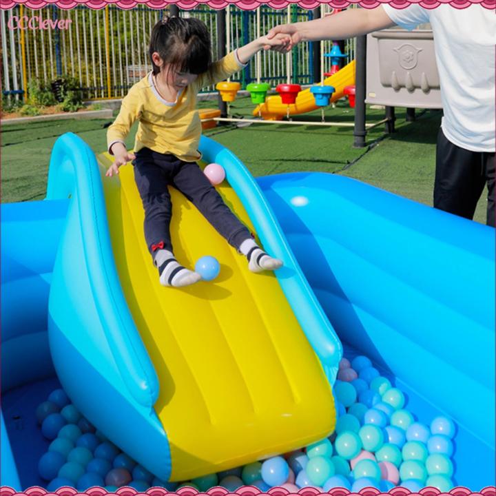 CCClever Inflatable Slide Foldable Playground Slide Play Center Pool ...
