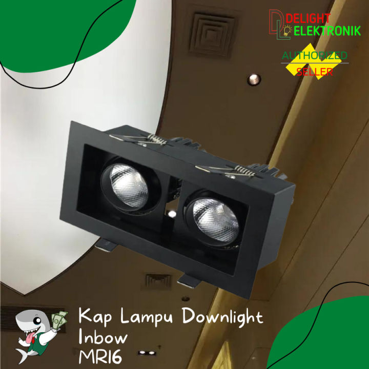 Kap Lampu Downlight Inbow Fitting MR16 Hitam | Lazada Indonesia