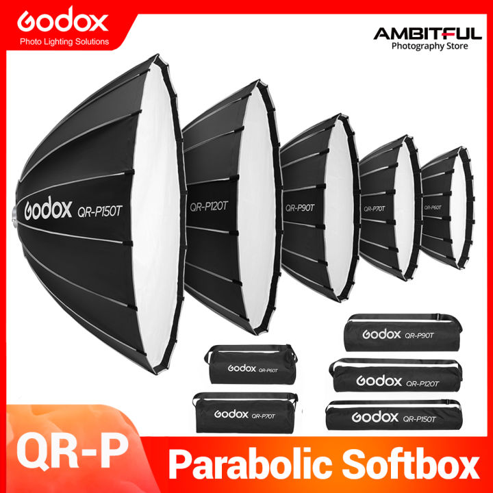 Godox QR-P60T / 70T / 90T / 120T / 150T Quick ReIease ParaboIic Softbox ...