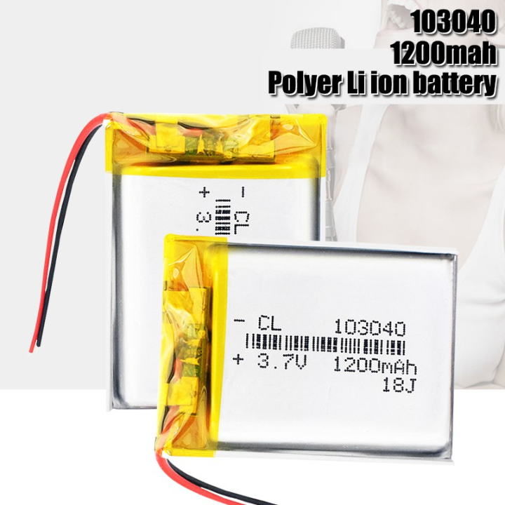 Rechargeable 1200mAh Li-Po Battery 103040 li-ion cells Lithium Li-Po ...
