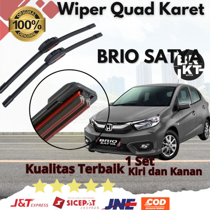 Wiper Quad Karet 4 Karet Mobil Frameless Honda Brio Satya Rs Sepasang 2