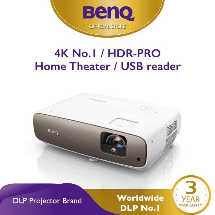 BenQ W2700 True 4K UHD HDR DLP Short Throw Home Theater Projector Proyektor | Lazada Indonesia