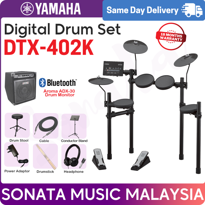 Yamaha Digital Drum Set DTX-402K Package C (dtx402k / dtx-402k / DTX-402K) | Lazada
