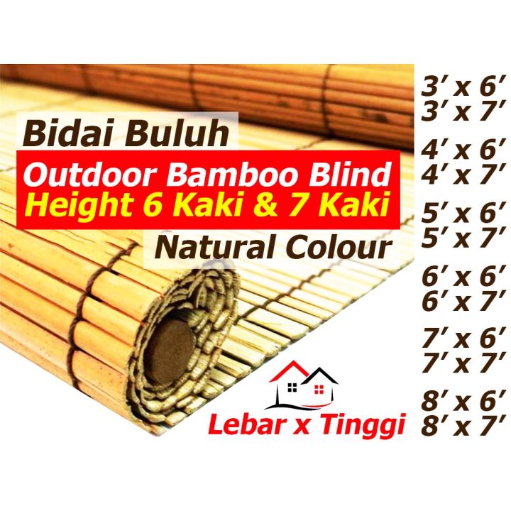 Outdoor Bamboo / Wooden Blinds # Kayu Meranti # Bidai Buluh | Lazada