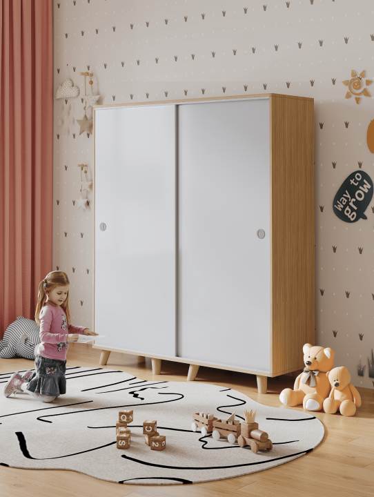 KIDI Kids Wardrobe | Children Simple Sliding Wardrobe | Lazada Singapore