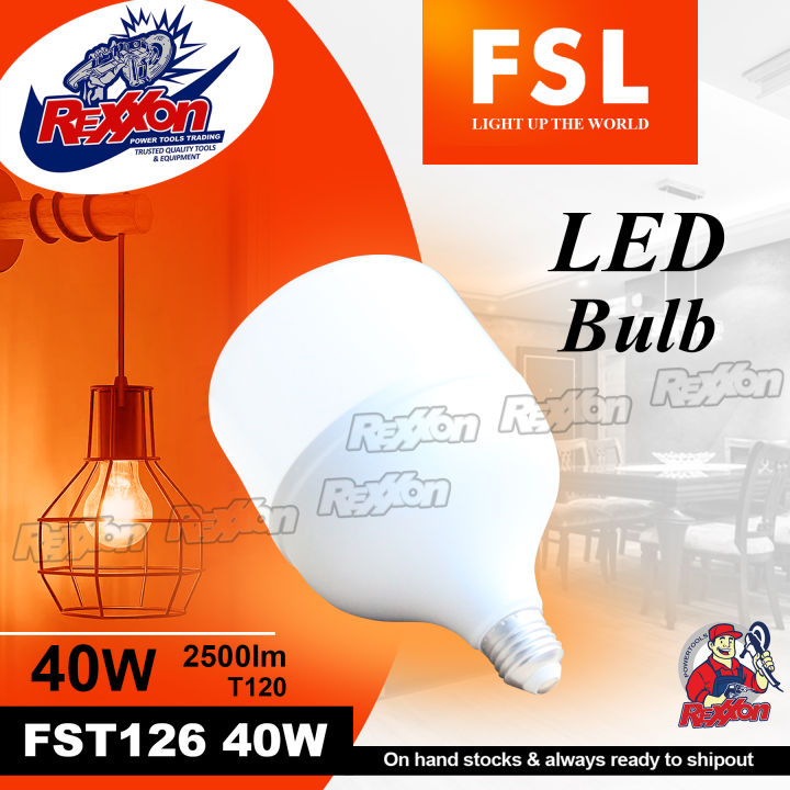 FSL 40W LED Bulb T120 FST126 40W Rexxon Power Tools Trading | Lazada PH