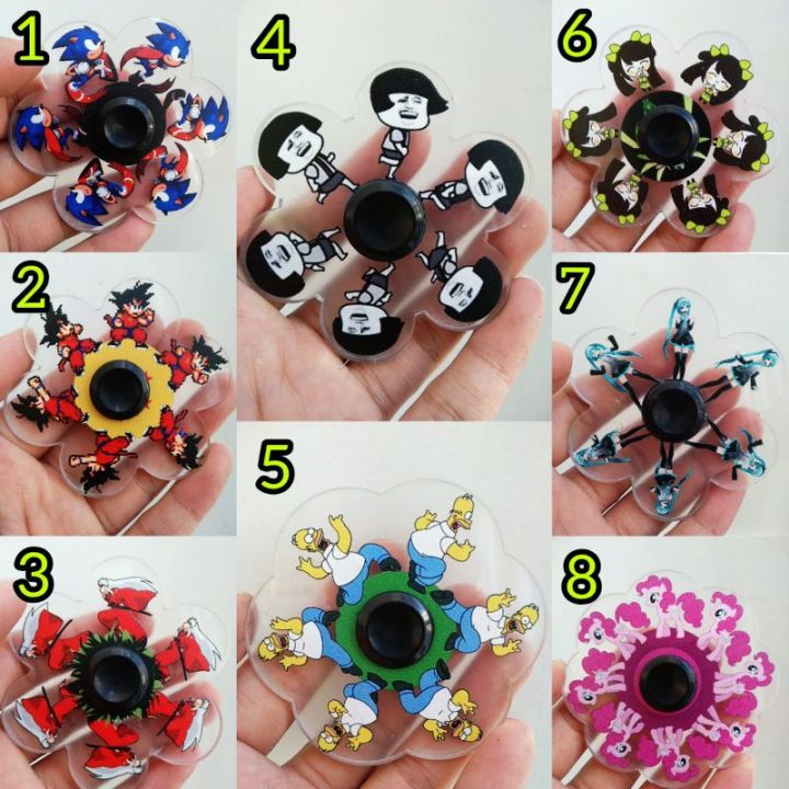 Mainan fidget Spinner 3D karakter Naruto anime pacman Goku dll / COD ...