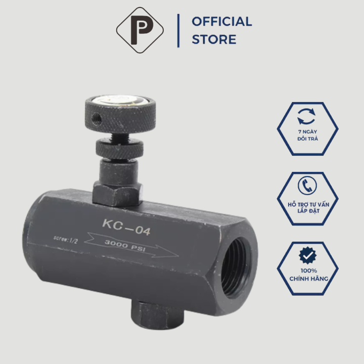 Van Tiết Lưu Dầu Kc-02, Kc-03, Kc-04, Kc-06, Kc-08 , Van Điều Chỉnh Lưu Lượng Thủy lực KC ...
