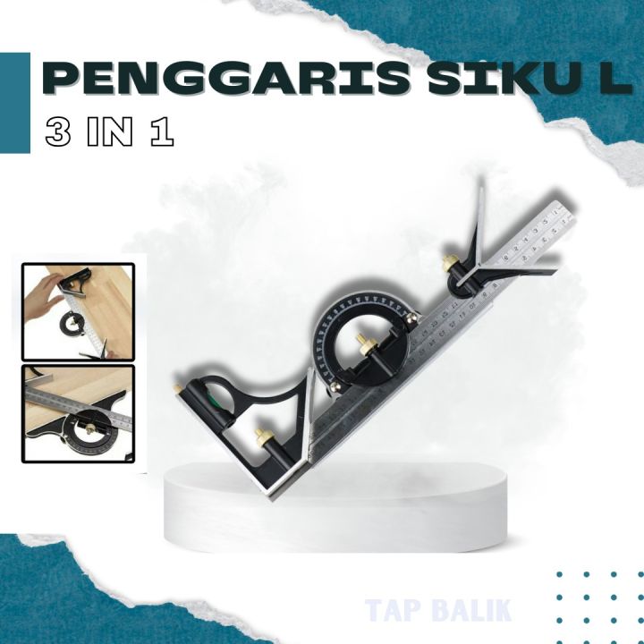 Penggaris Sudut Presisi Waterpass 12 Inch Penggaris Siku L 30Cm air ...