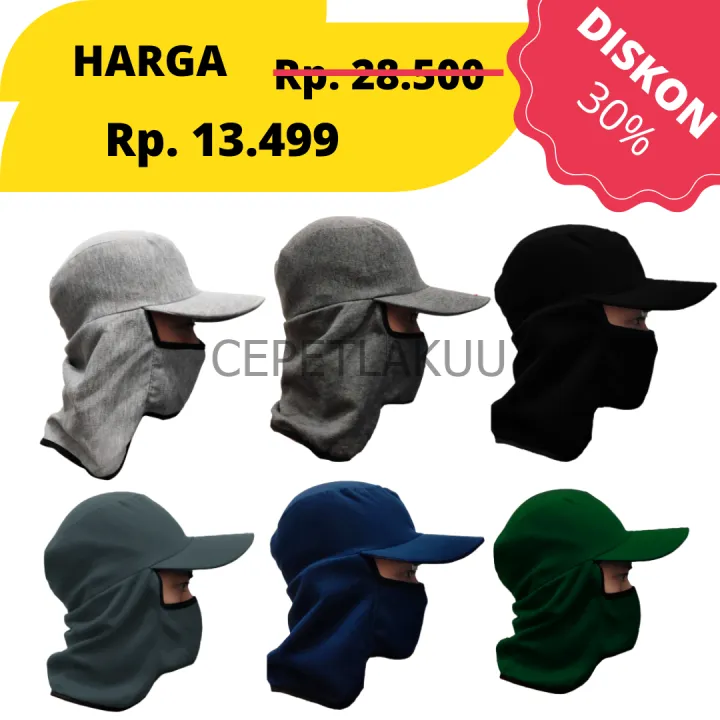 Topi Jepang Masker Anti Panas Topi Mancing Anti Panas Pria Topi Kerja ...