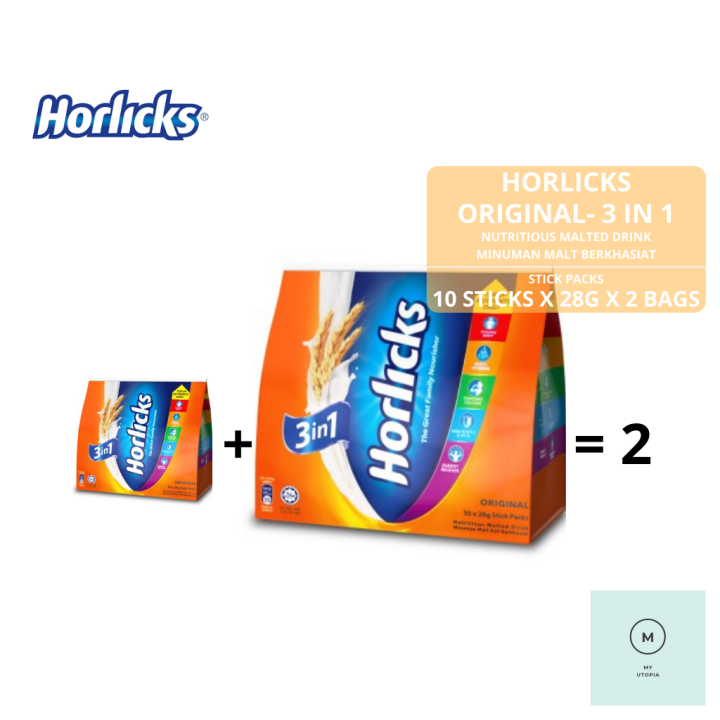 HORLICKS - ORIGINAL - 3 IN 1 - NUTRITIOUS MALTED DRINK - MINUMAN MALT ...