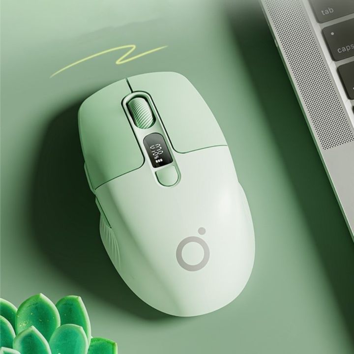 KAIEW Rechargeable Laptop Wireless Mouse Screen Display 2.4G Wireless ...