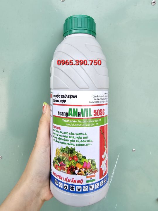 Thuốc trừ bệnh HoangAnhvil 50SC 1 lít (hexaconazole 50g/l) Trừ nấm bệnh,đạo ôn, thán thư, rỉ sắt ...