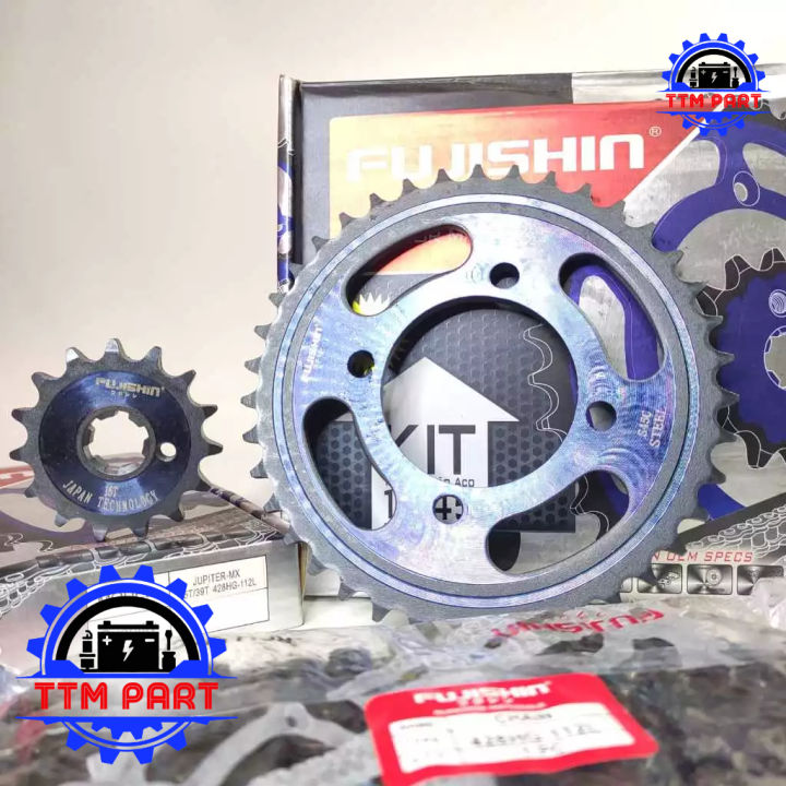 GEAR PAKET BAJA YAMAHA JUPITER MX 428H - 112L 39T / 15T GIR SET ...