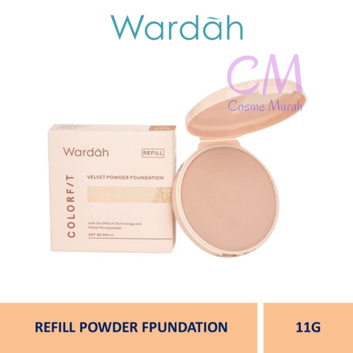 (REFILL) WARDAH COLORFIT VELVET POWDER FOUNDATION | Bedak Compact by ...