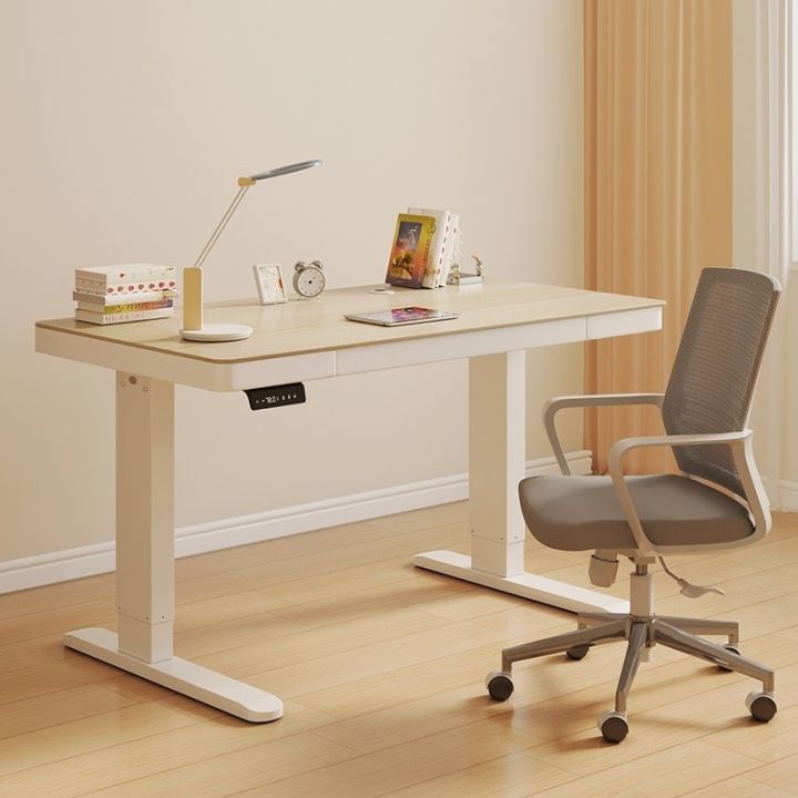 Electric Height Adjustable Table 120cm Office Table With Drawer ...