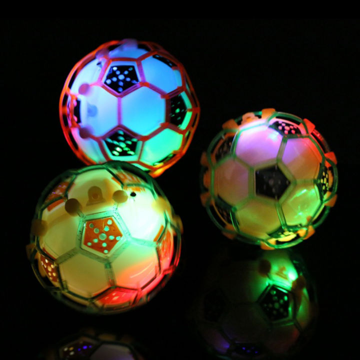 Shiny LED Light Flashing Music Ball Jumping Bouncing Football Baby Kids ...