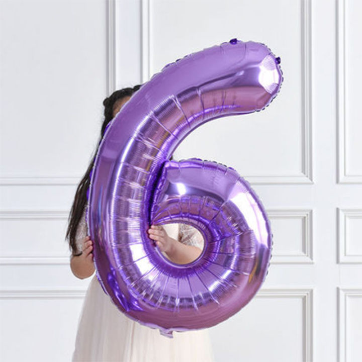 32inch Purple Number Balloon Christening Wedding Valentines ...