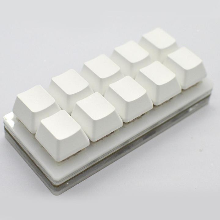 Mini Keypad 10 Keys White USB DIY Shortcut Function Keyboard ...