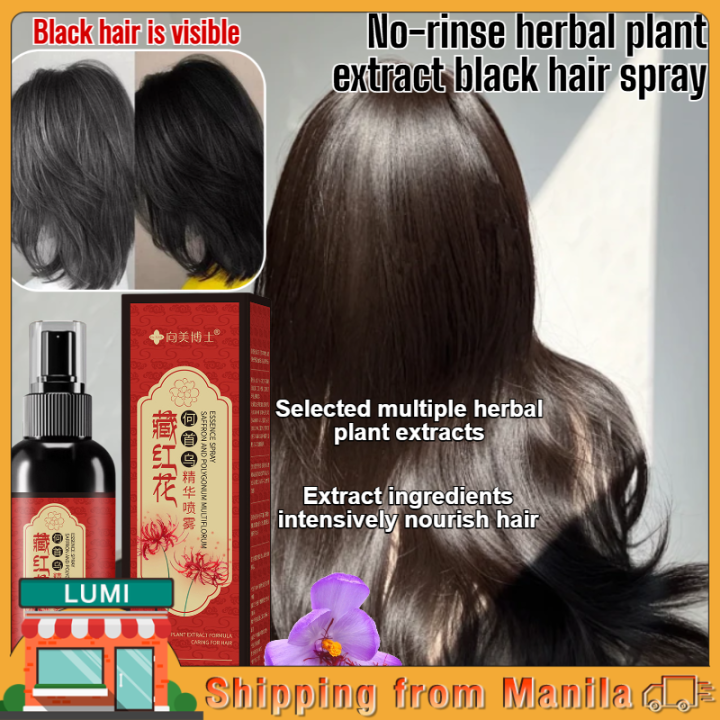 Saffron Essence Spray From White To Black Herbal Black Hair Spray ...