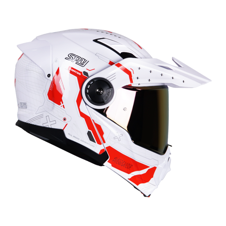 SPY Canyon GD S1 - Fiber Glass Modular Dual Visor Helmet (FreeClear ...