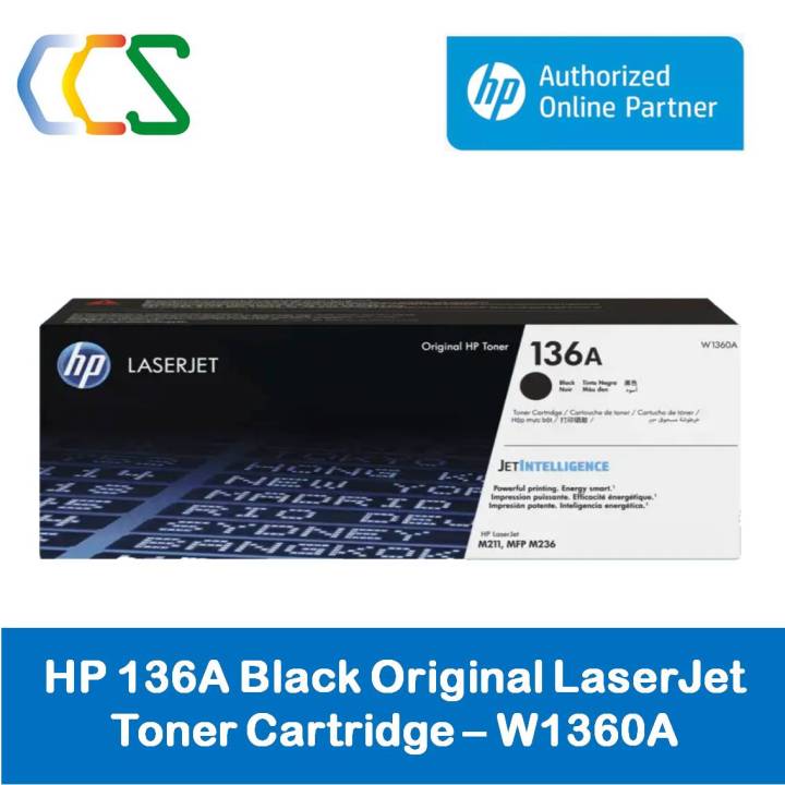Genuine HP 136A (W1360A) / HP 136X (W1360X) LaserJet Toner Cartridge ...