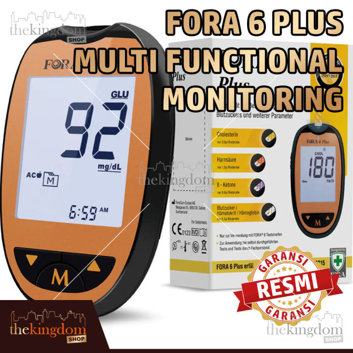 Fora 6 Plus 6in1 Alat Cek Gula Kolesterol Asam Urat Hemoglobin Hb ...