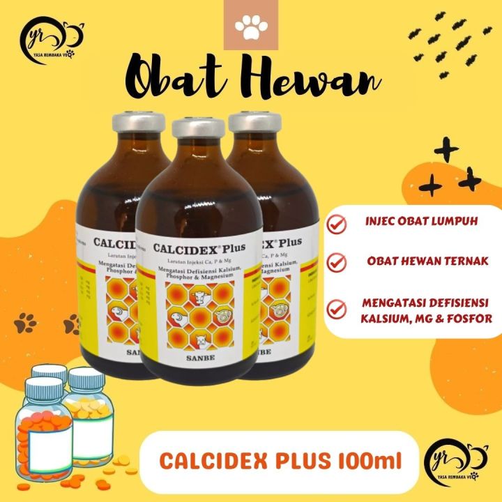 CALCIDEX PLUS 100 ml - Suplemen & Multivitamin Injeksi Hewan Ternak ...