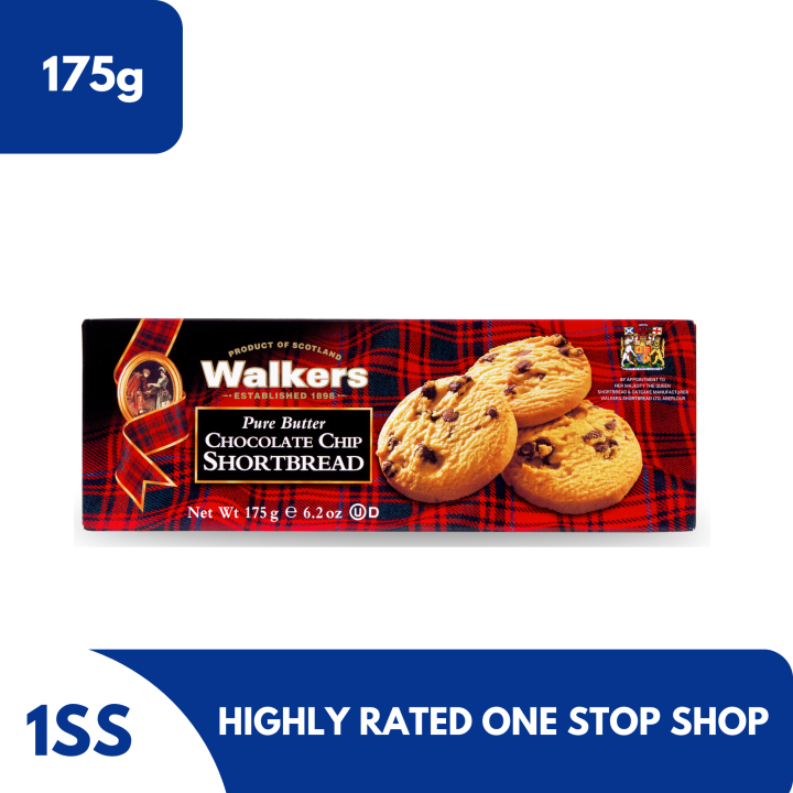 Walkers Pure Butter Chocolate Chip Shortbread, 175g | Lazada PH