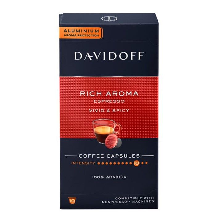 Davidoff Rich Aroma Espresso Vivid & Spicy Coffee Capsules 100% Arabica ...